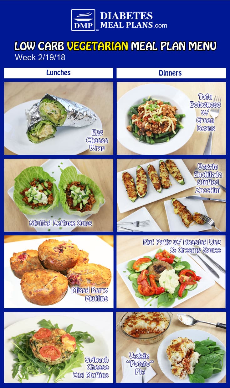 Low Carb Diabetic Meal Plan Week Of 2 19 18