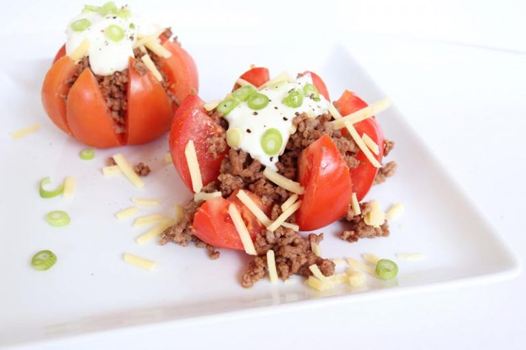 Taco Tomatoes: 5 Ingredient Meal