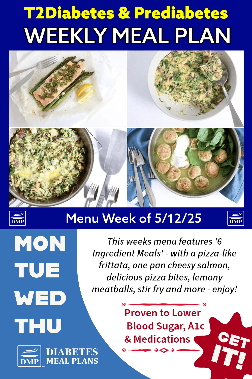 Diabetes Meal Plan: Week of 5/12/25